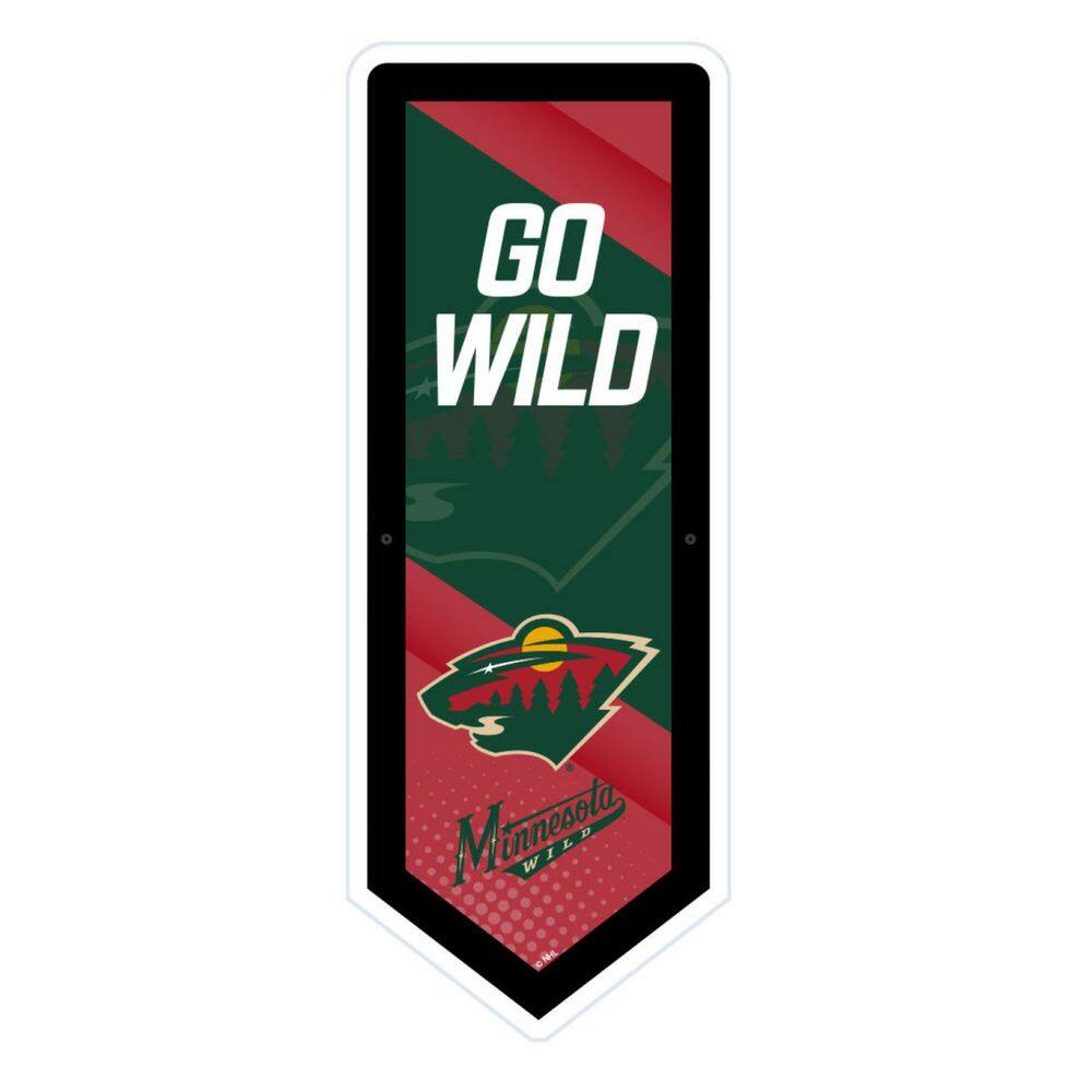 Evergreen Minnesota Wild Pennant 9 in. x 23 in. Plug-in LED Lighted ...