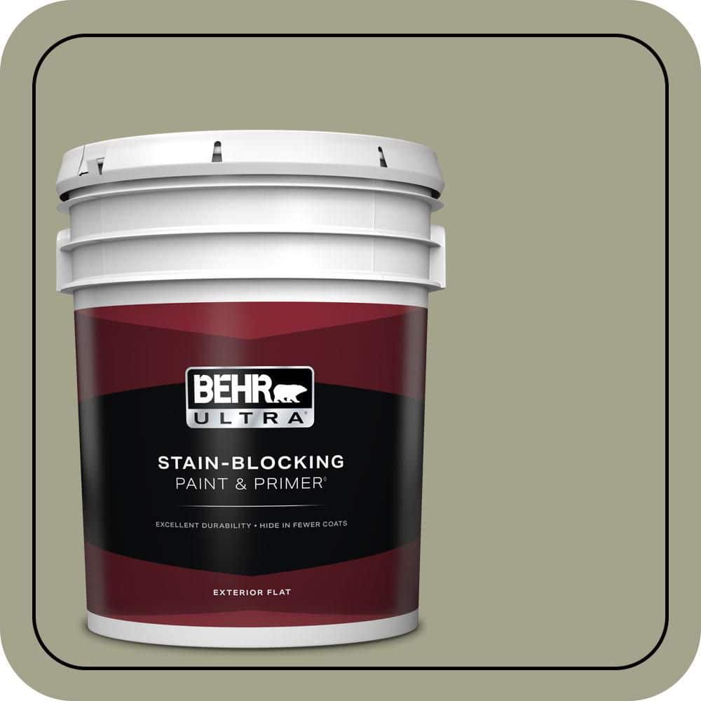 BEHR ULTRA 5 gal. #400F-5 Promenade Flat Exterior Paint & Primer 485405 ...