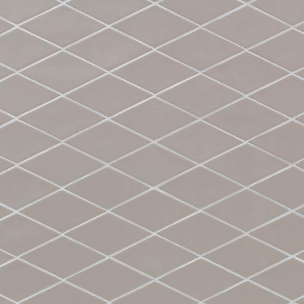 Daltile LuxeCraft Handmade Gray Rhombus 3 in. x 6 in. Glazed Wall ...