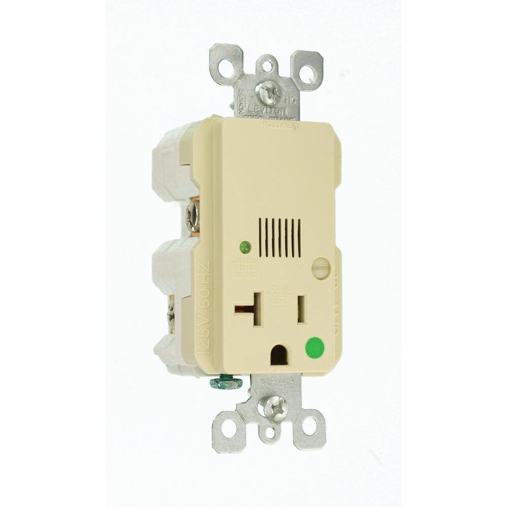 Leviton Decora Plus 20 Amp 125 V Hospital Grade Duplex Outlet ...