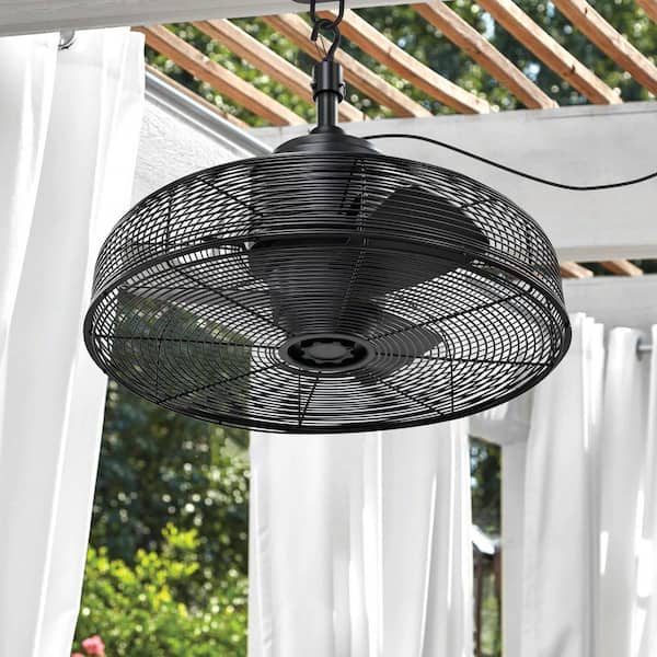 Airsurfer Primo 20 in. Outdoor Black Cage Plug-in No-Light Gazebo ...