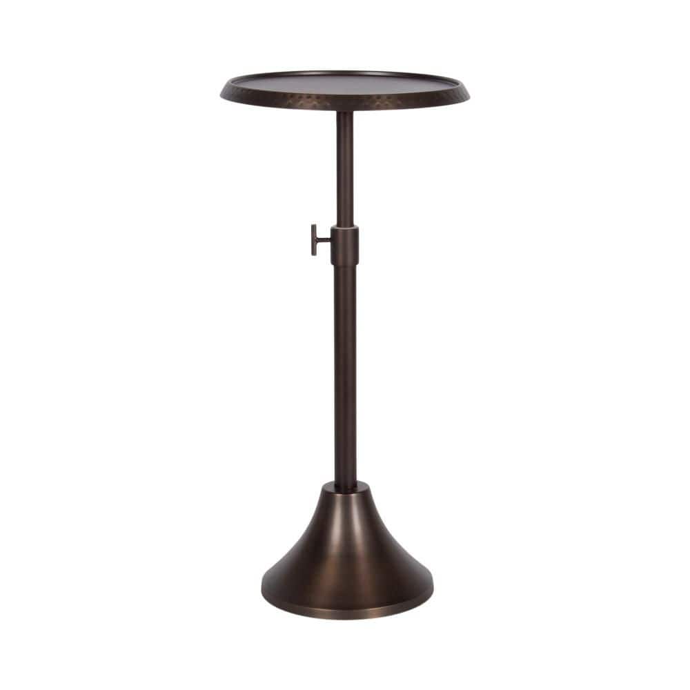 Kate and Laurel Sanzo 11 in. Bronze Round Metal End Table 231164 - The ...