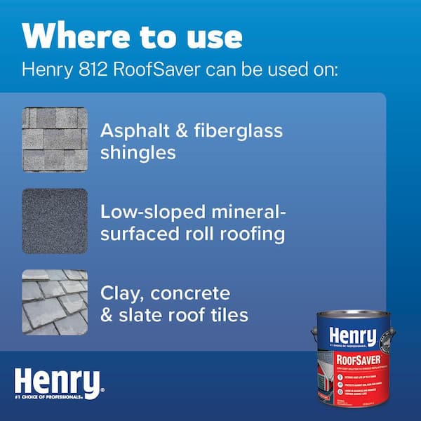 Henry 812 RoofSaver Clear Sealer Shingle Roof Coating 0.90 gal ...