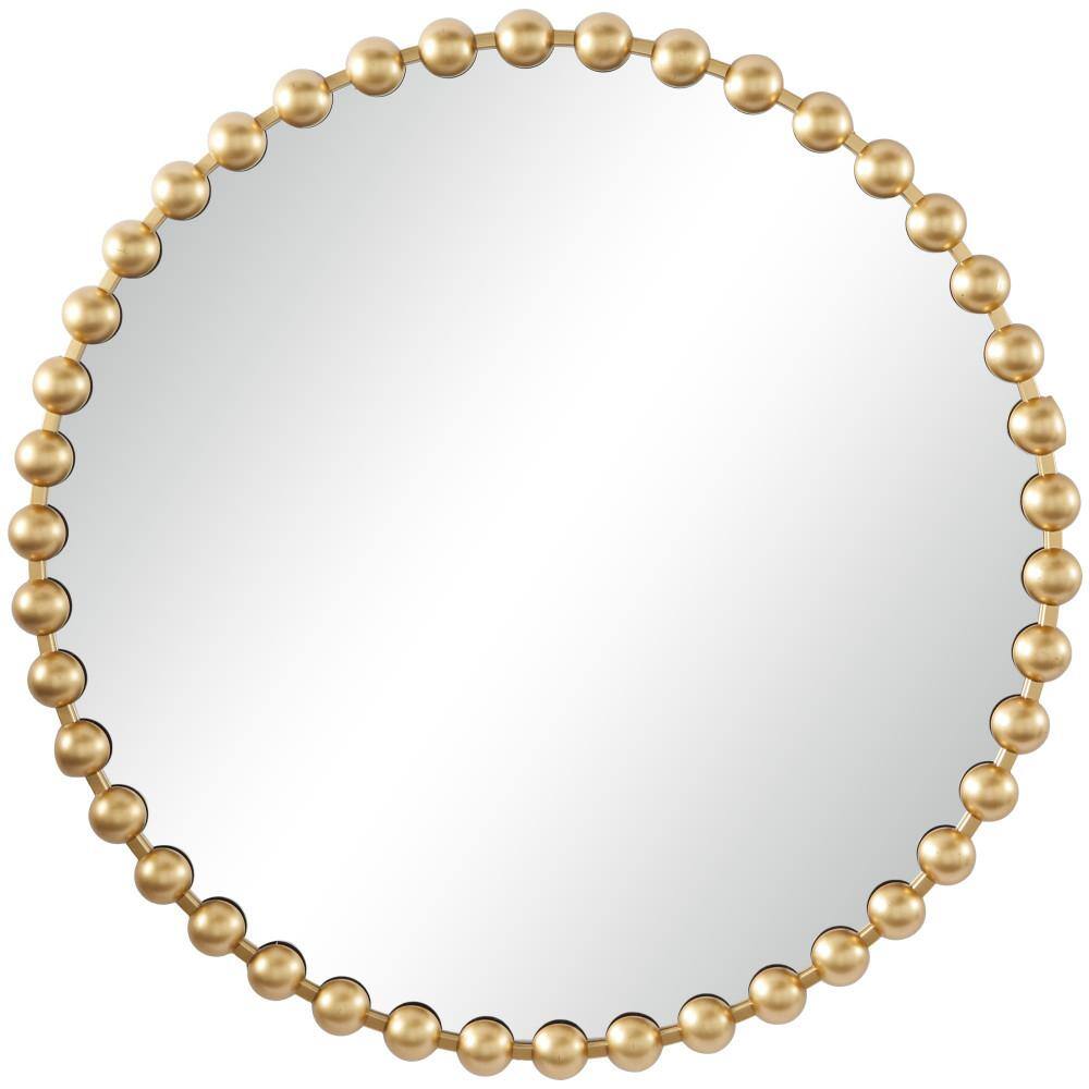 CosmoLiving by Cosmopolitan 36 in. x 36 in. Round Framed Gold Wall ...