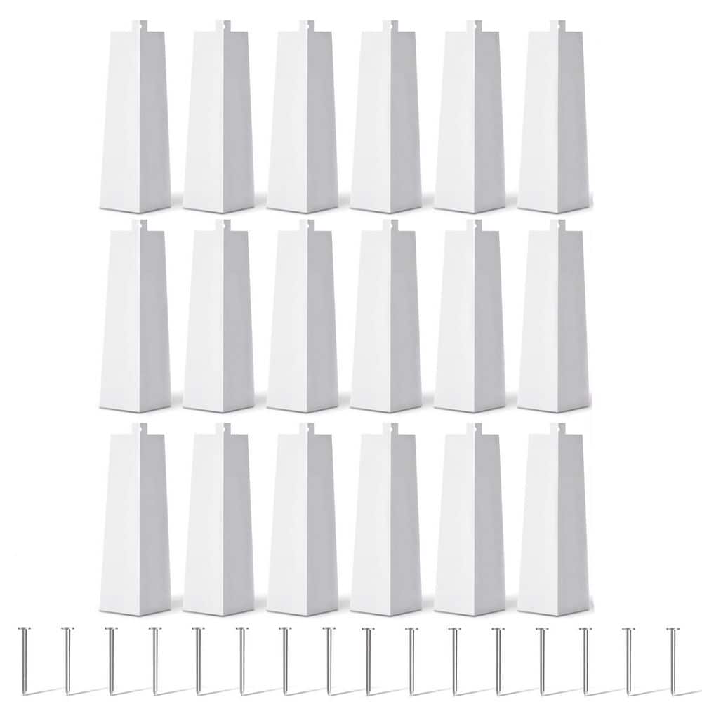 Laybus 8 in. White Aluminum Siding Corner Caps (16-Pack) – Exterior ...