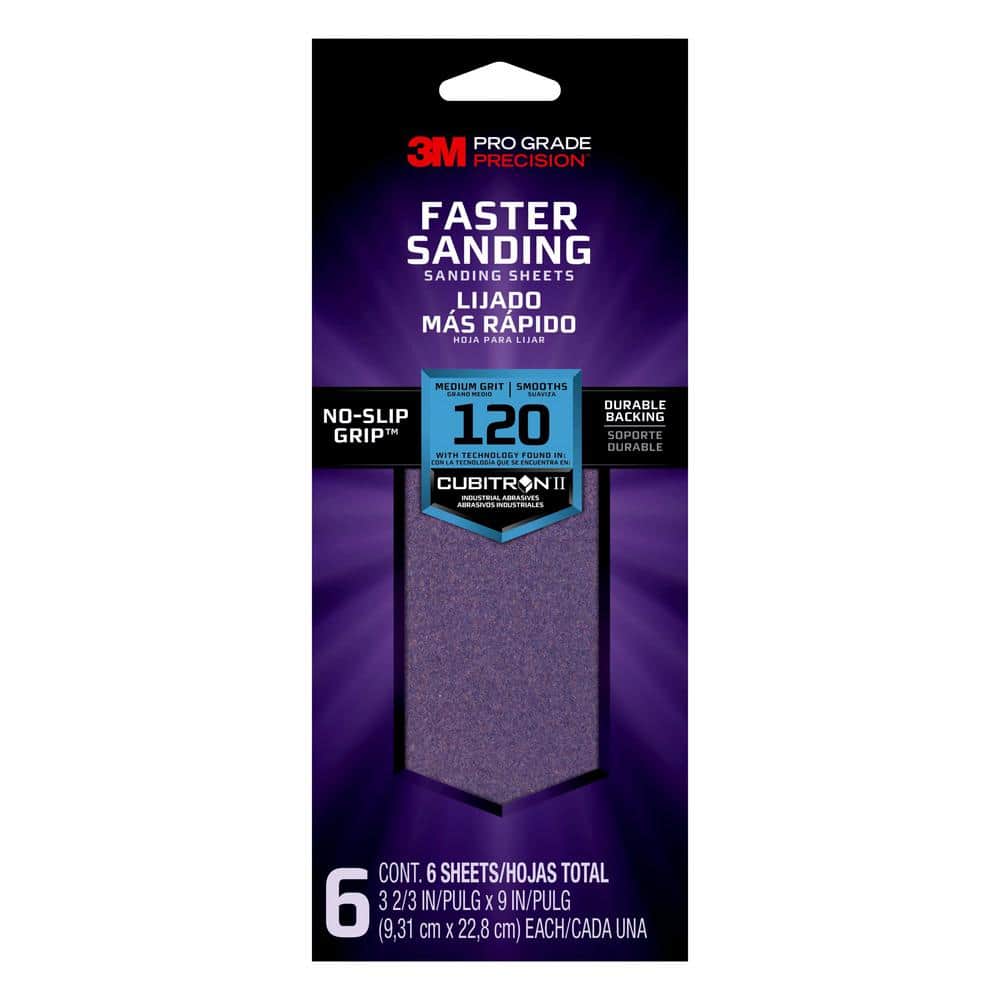 Reviews for 3M Pro Grade Precision 3-2/3 in. x 9 in. 120 Grit Medium ...