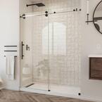 DreamLine Enigma-XO 56-60 in. W x 76 in. H Frameless Smoke Grey Glass Sliding Shower Door in ...