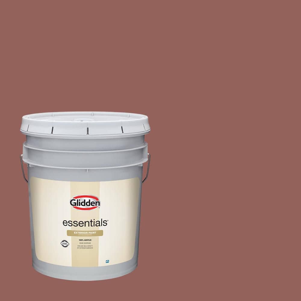 Glidden Essentials 5 gal. PPG1059-6 Canyon Stone Satin Exterior Paint ...