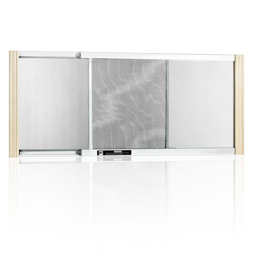 PROAIRA 15-25 in. x 10 in. Clear Wood Frame Adjustable Window Screen ...