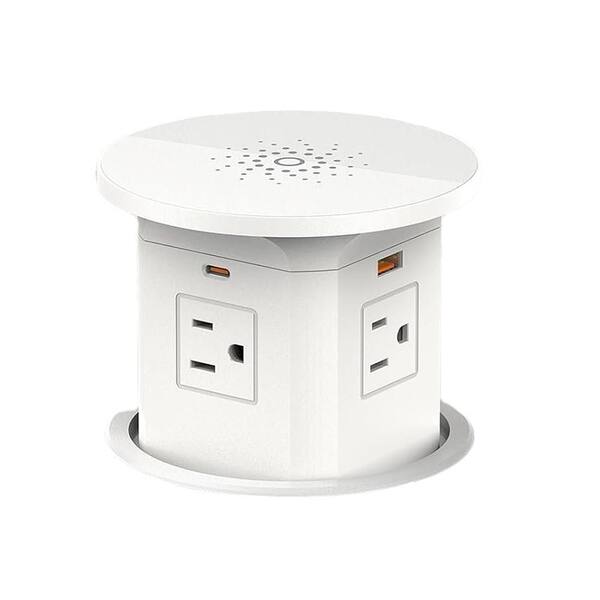 Lukyamzn 6.5 ft. Plug Extension Cord Power Strip Tower 12-Outlets Surge ...