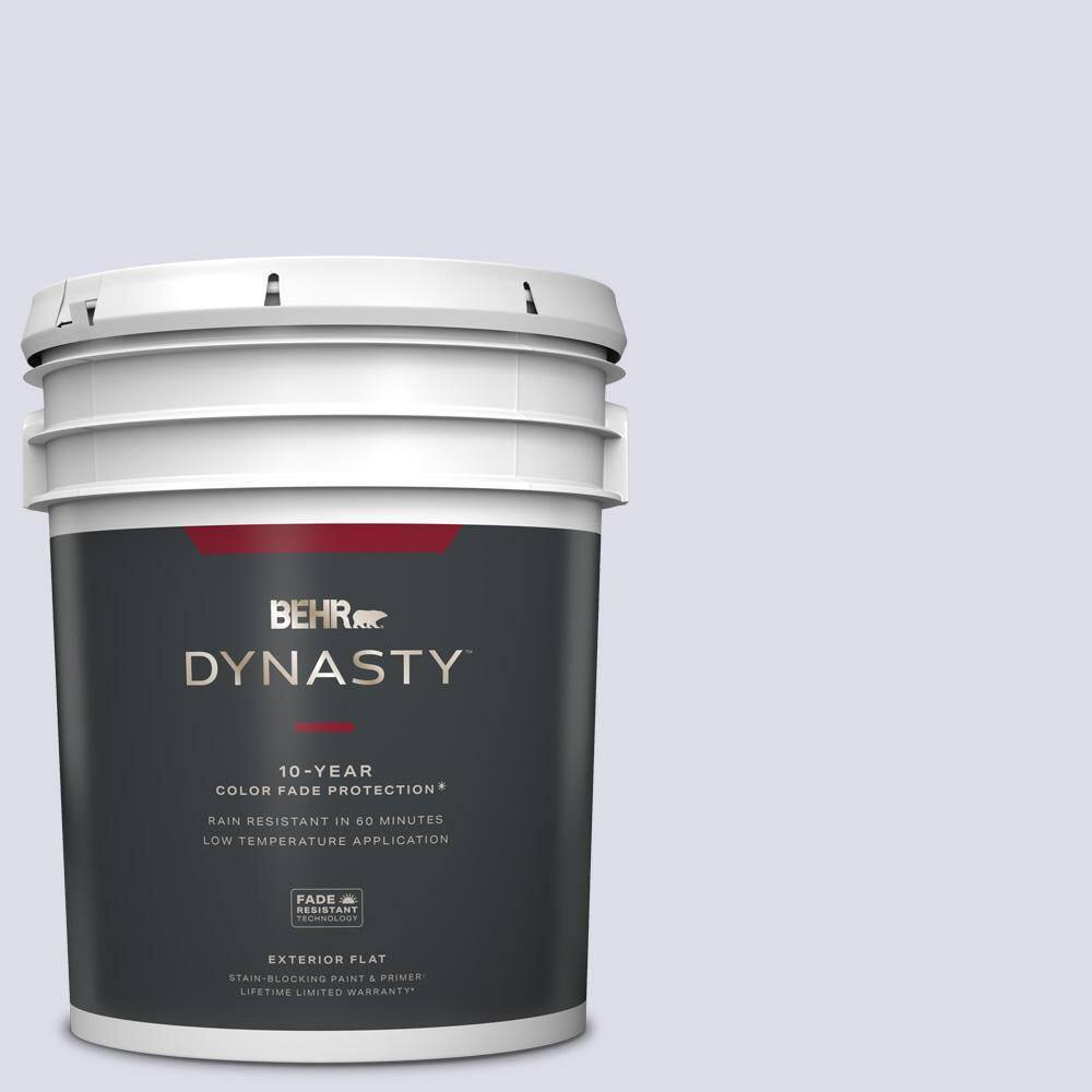 BEHR DYNASTY 5 gal. #640C-1 Hosta Flower Flat Exterior Stain-Blocking ...