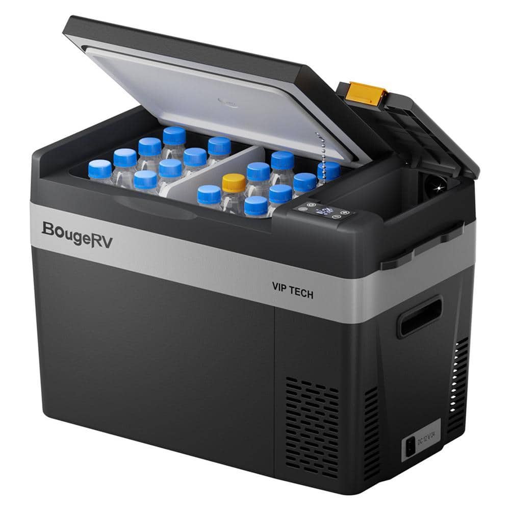 BougeRV 12-Volt Refrigerator 30 qt. 12-Volt Car Fridge Portable Freezer ...