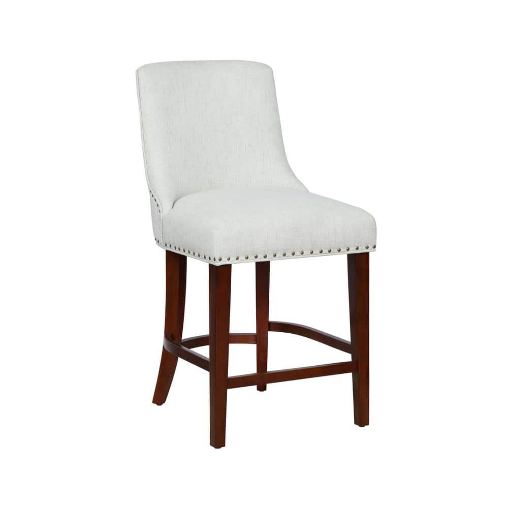Linon Home Decor Trapp 25.5 in. Espresso High Back Wood Counter Stool ...