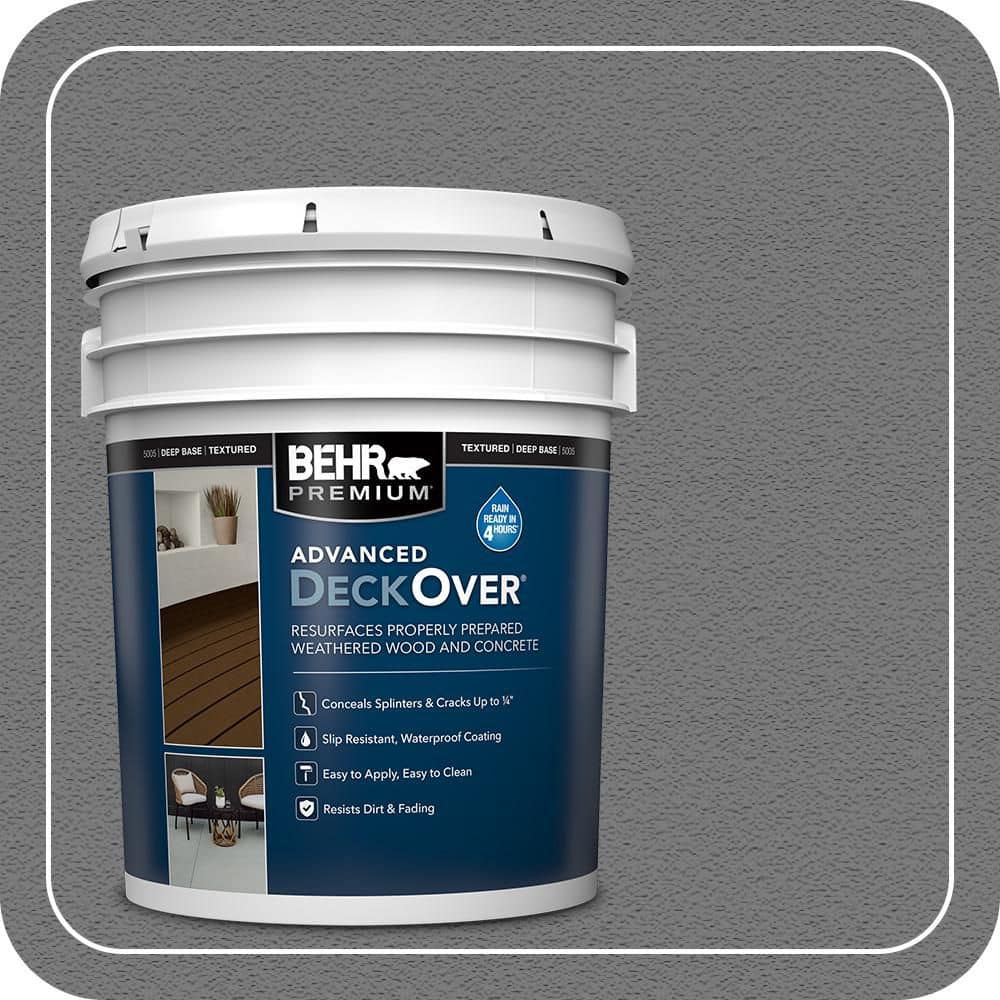 BEHR Premium Advanced DeckOver 5 gal. #PFC-63 Slate Gray Textured Solid ...