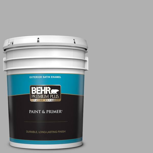 BEHR PREMIUM PLUS 5 gal. #780F-4 Sparrow Satin Enamel Exterior Paint ...