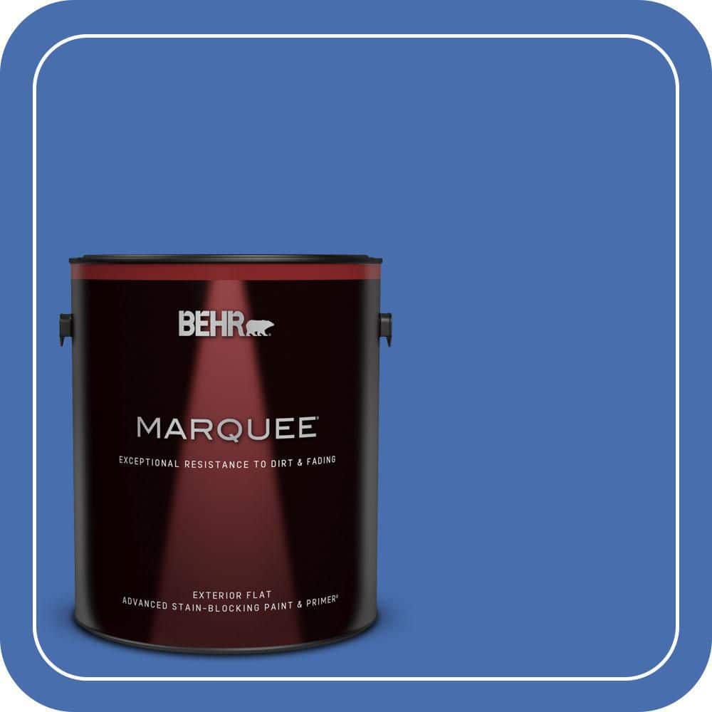 BEHR MARQUEE 1 gal. #PPU15-05 New Age Blue Flat Exterior Paint & Primer ...