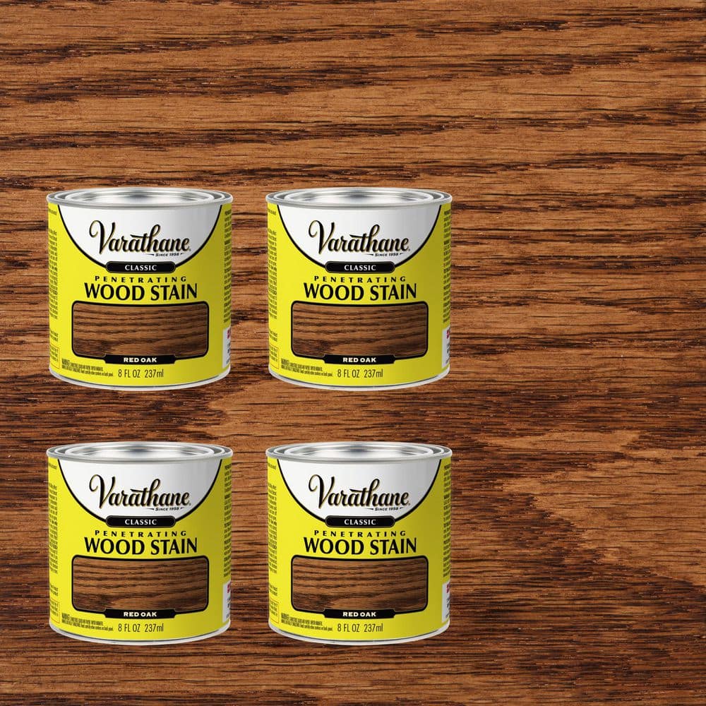 Varathane 8 Ounce Red Oak Classic Interior Wood Stain (4-Pack) 339728 ...