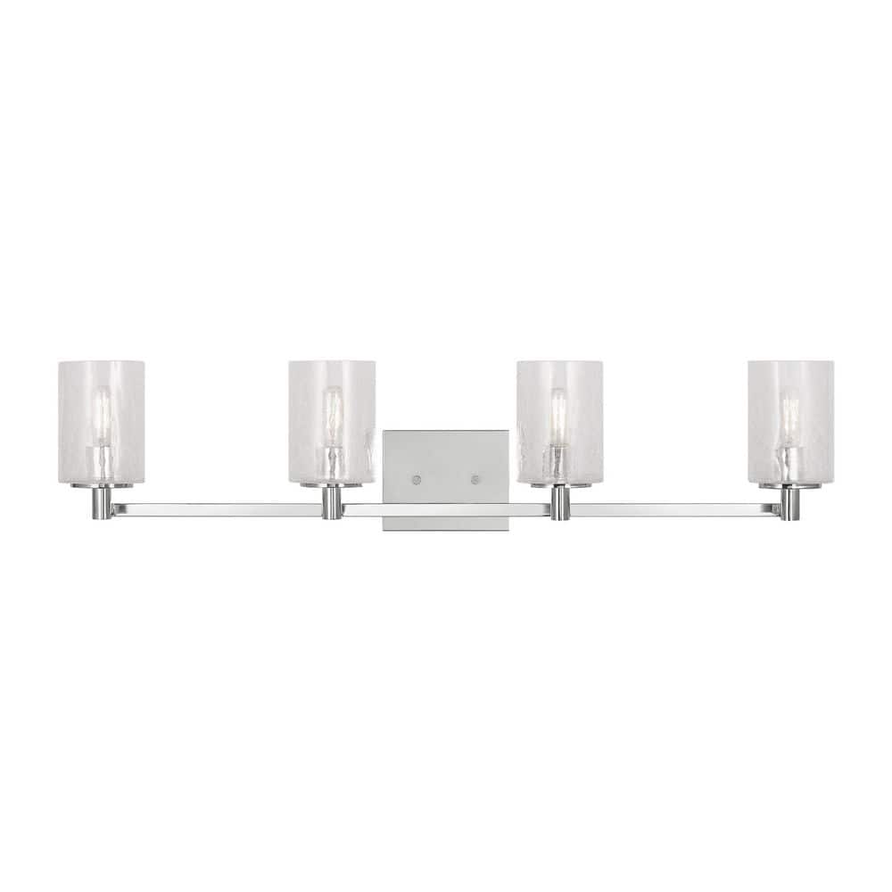 Generation Lighting Parker 35 in. W 4-Light Chrome Bathroom Vanity ...