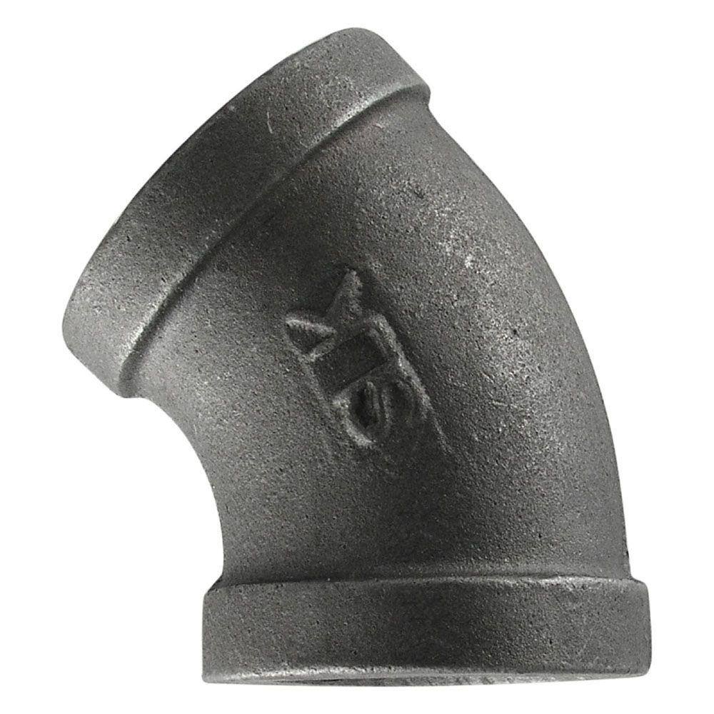 STZ 1 in. Black Iron 45° FIP x FIP Elbow 310 E45-1 - The Home Depot
