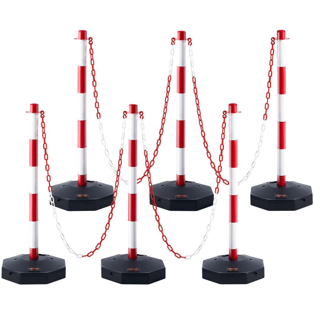 VEVOR Traffic Delineator Post Cones 30 in. with Fillable Base 6.6 ft ...