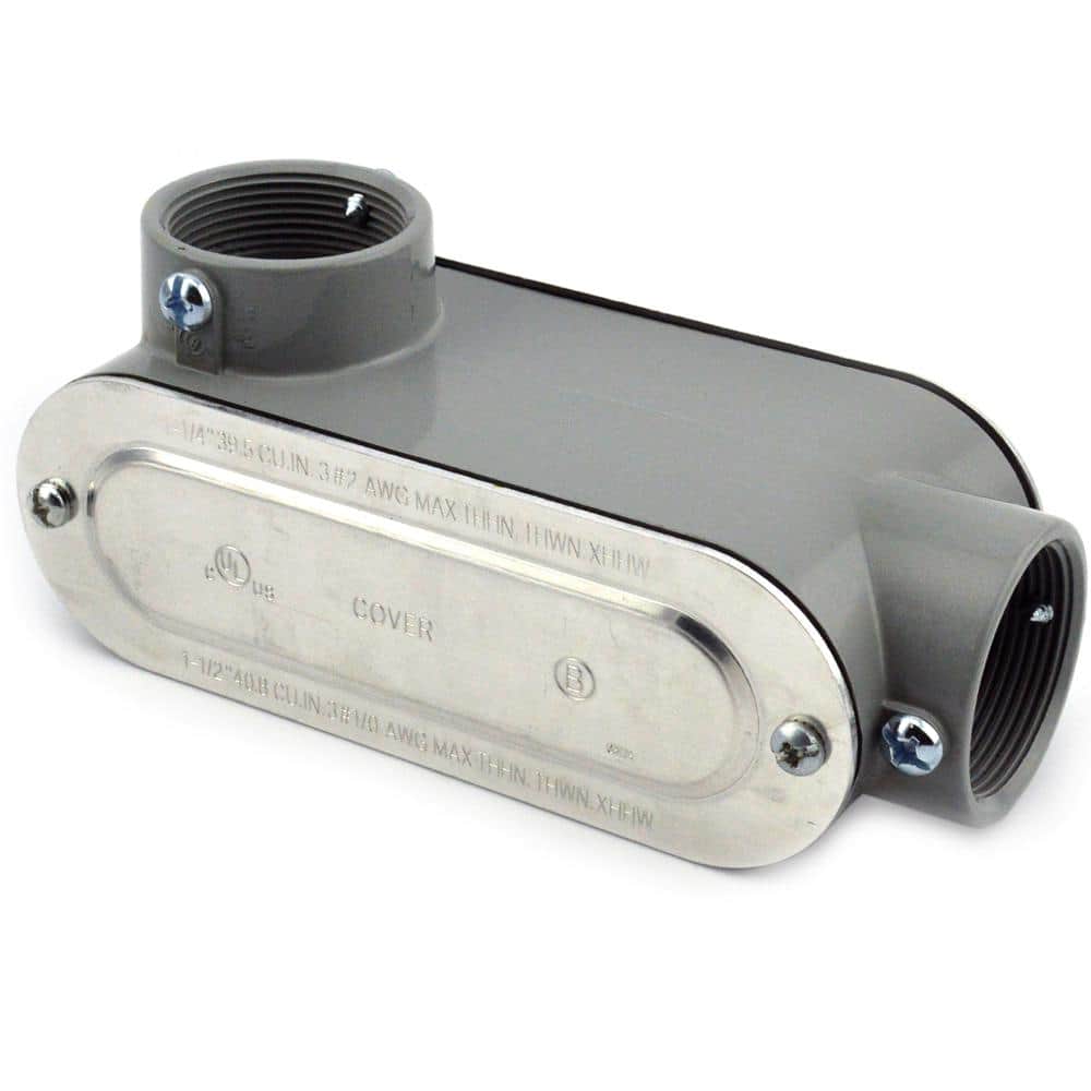 BRIDGEPORT 1-1/2 in. Combination Type LL/LR Conduit Bodies (2-Pack)-LLR ...