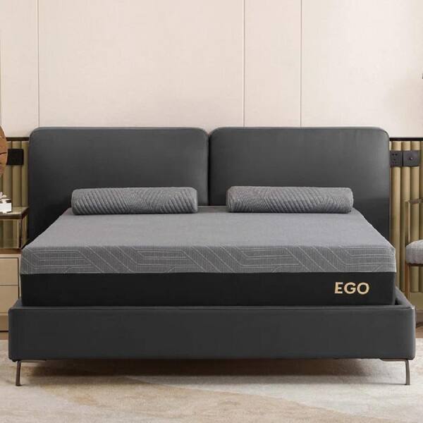 MLILY Ego Black King Medium Copper Gel Memory Foam 10 in. Bed-in-a-Box ...