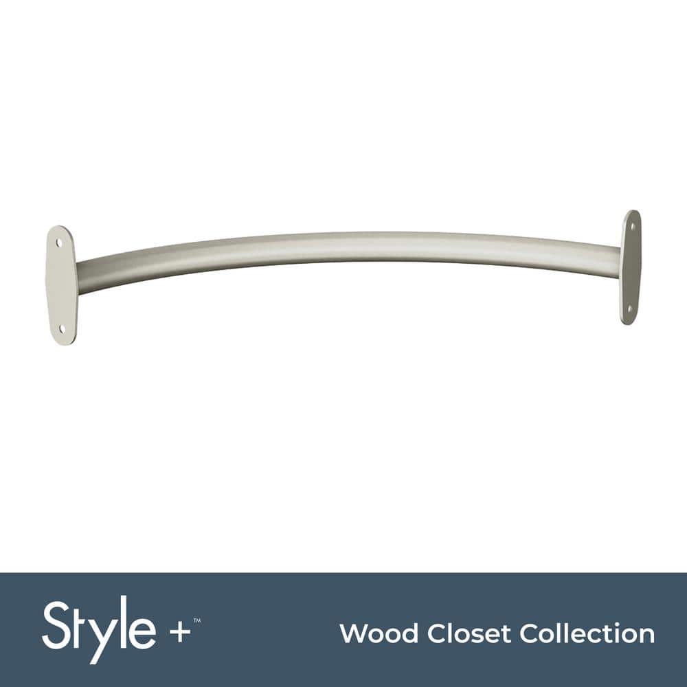 ClosetMaid Style+ 18 in. Satin Nickel Corner Closet Rod 2178 - The Home ...