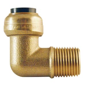 Tectite 3/8 in. Brass Push-To-Connect 90-Degree Elbow Fitting FSBE38 - The Home Depot