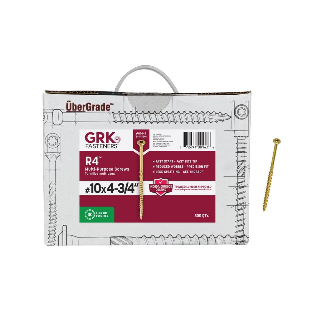 GRK Fasteners #10 x 4-3/4 in. Star Torx Drive Round Head R4 ...