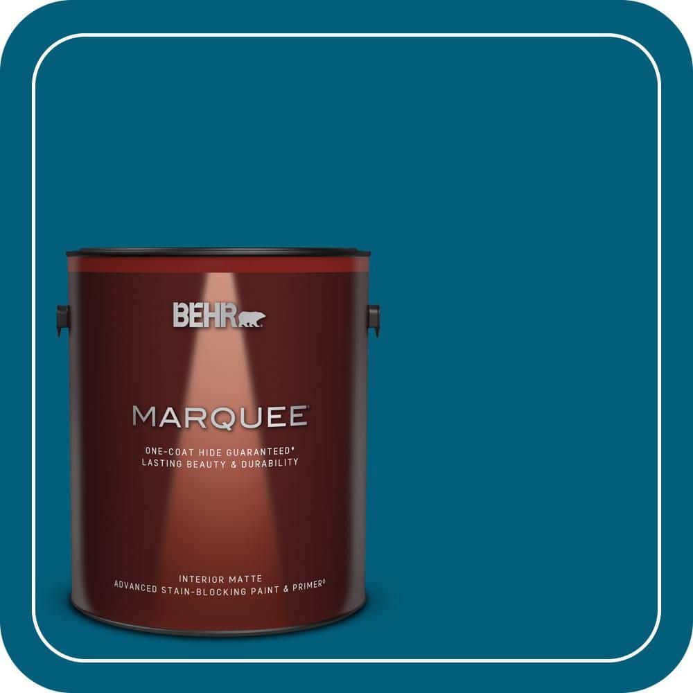 BEHR MARQUEE 1 gal. #MQ5-62 Blue Edge One-Coat Hide Matte Interior ...
