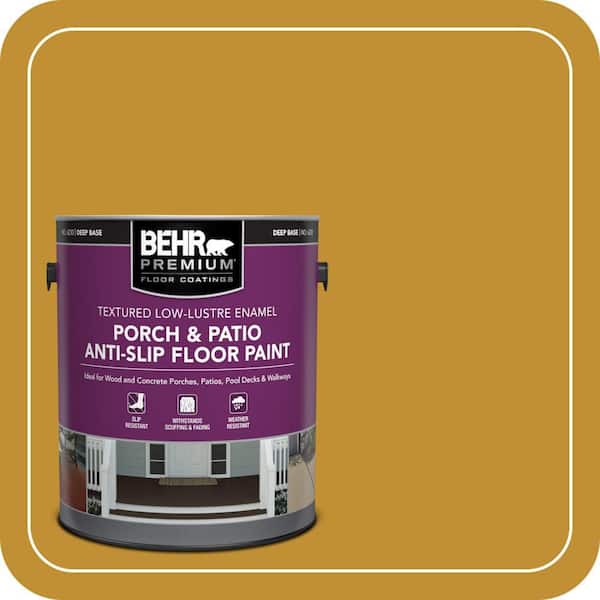 BEHR PREMIUM 1 gal. #M290-7 Turmeric Textured Low-Lustre Enamel ...