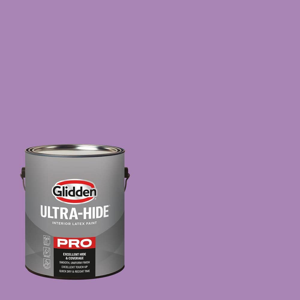 Glidden Ultra-Hide 1 gal. PPG1249-5 Purple Statice Semi-Gloss Interior ...