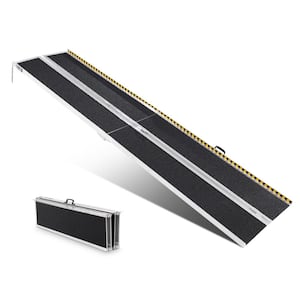 SILVER SPRING 10 ft. L x 30 in. W Aluminum Portable Multi-Fold Ramp-600 ...