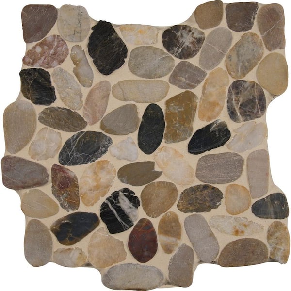 Reviews for MSI Mix River Rock 12 in. x 12 in. Textured Marble Floor ...