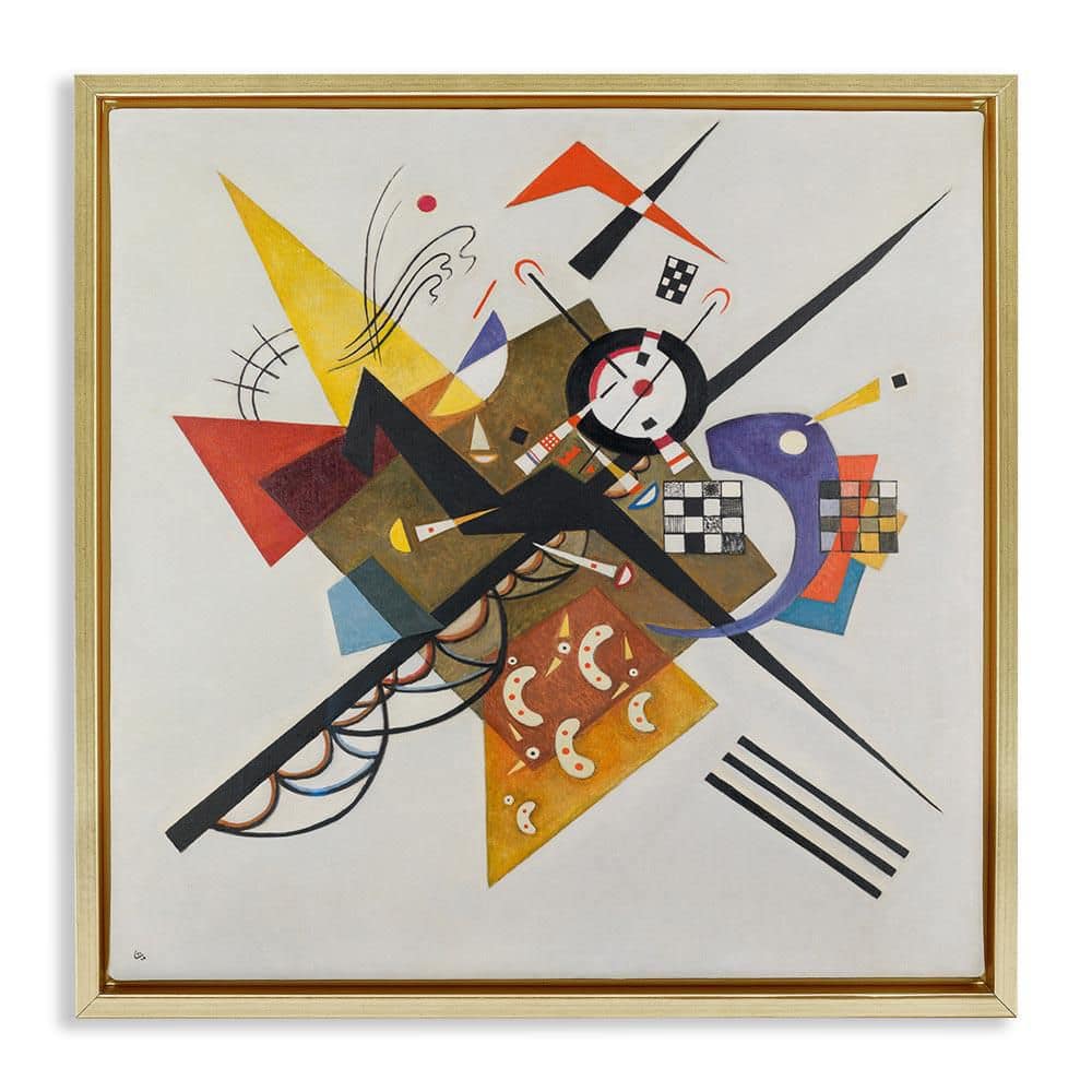 Stupell Industries Kandinsky Painting on White by one1000paintings Gold ...