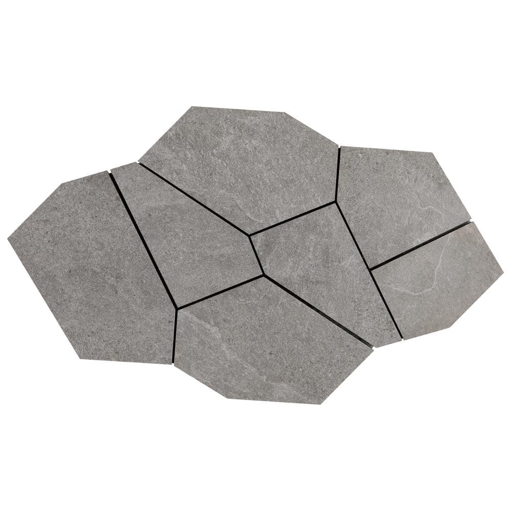 Ivy Hill Tile Monolith Silver Gray 4 in. x 0.35 in. Organic Pattern ...