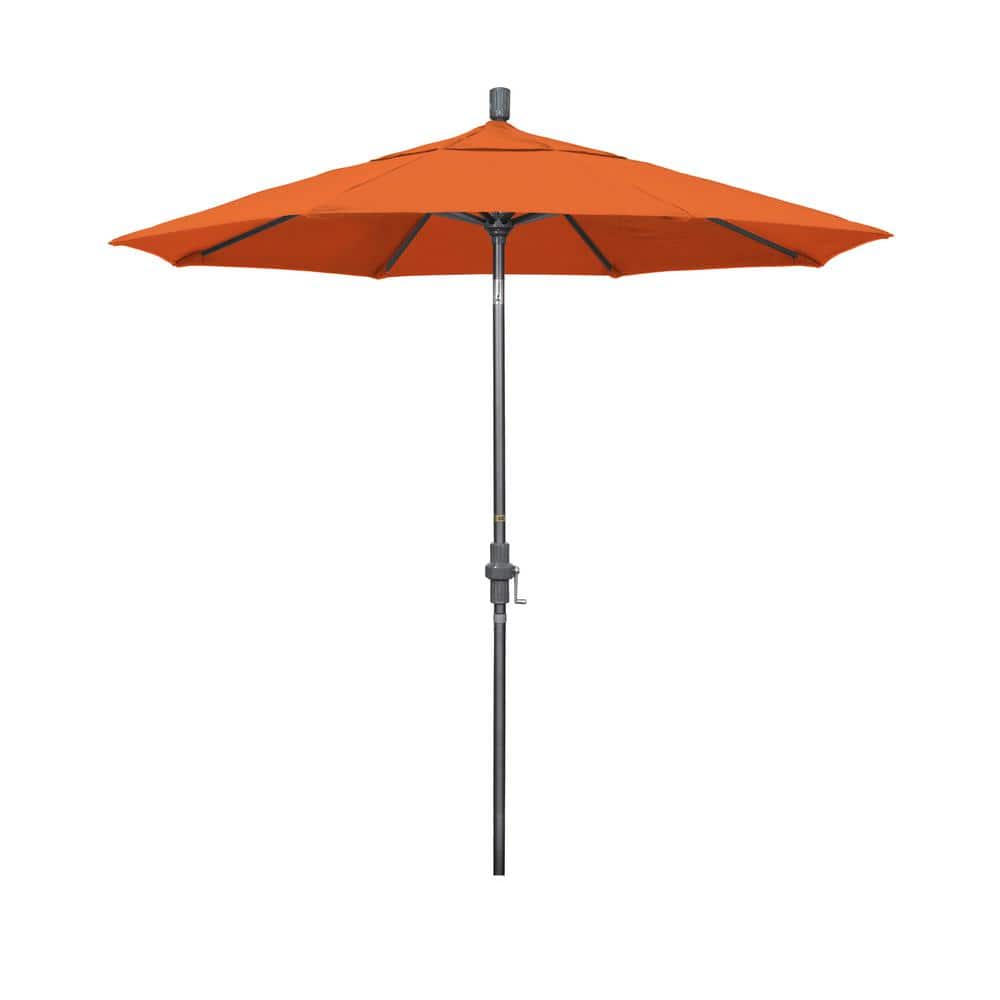 California Umbrella 7.5 ft. Hammertone Grey Aluminum Market Patio ...