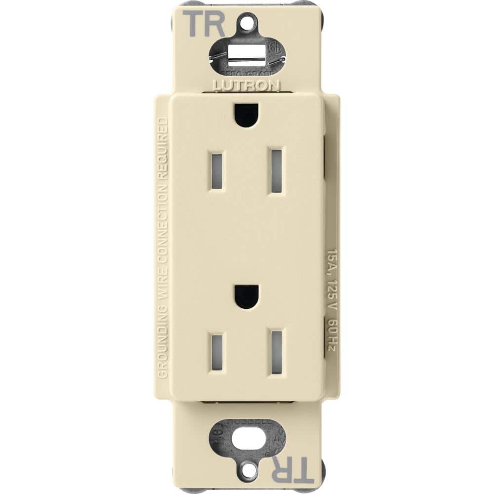 Lutron Claro 15-Amp Tamper-Resistant Duplex Receptacle, Sand (SCRS-15 ...