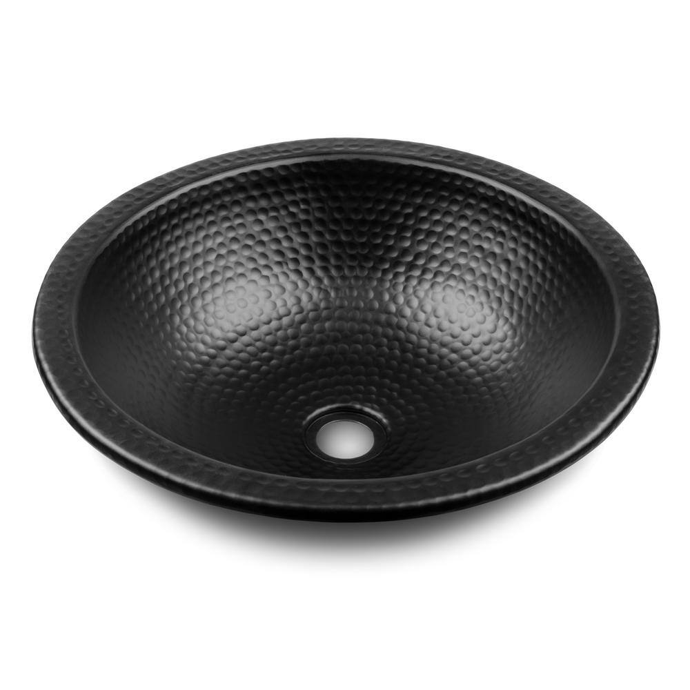 Monarch Abode Monarch Matte Black Hand Hammered Rotunda Dual Mount ...