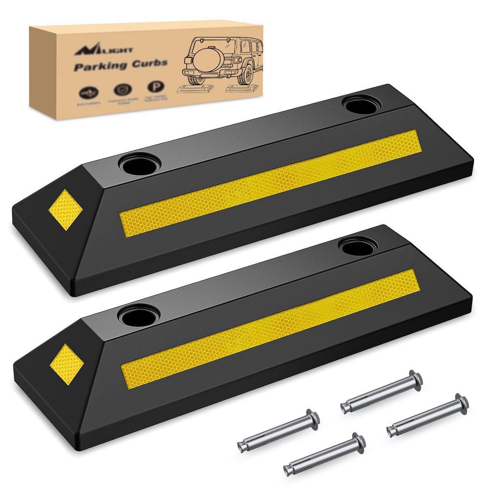 Parking Bumpers Heavy Duty Rubber Parking Lot Wheel Stopper - 6 Ft ...