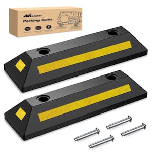 NVNOO Curb Garage Vehicle Floor Stopper for Parking Safety, Heavy Duty ...
