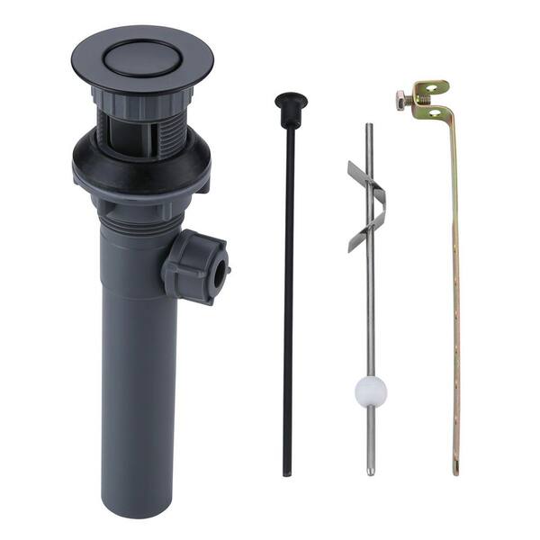 VEVETTA Drain Assembly Stopper with Lift Rod in Matte Black VE-TD101B ...