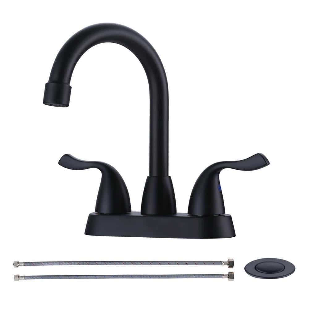AVITAS Modern Double Handle 4 in. Centerset High Arc Bathroom Faucet ...
