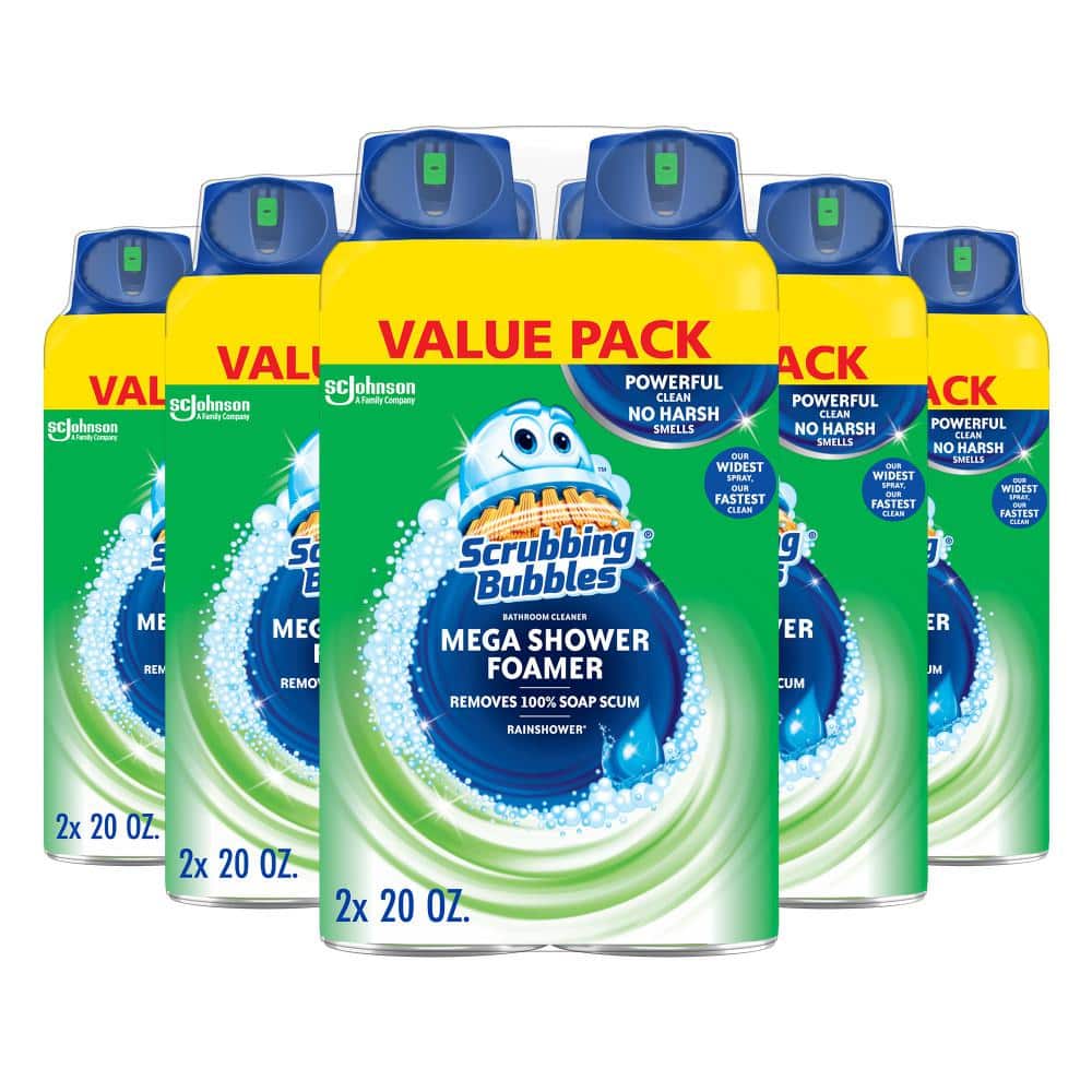 Scrubbing Bubbles 20 oz. Mega Shower Foamer Aerosol Bathroom Cleaner ...