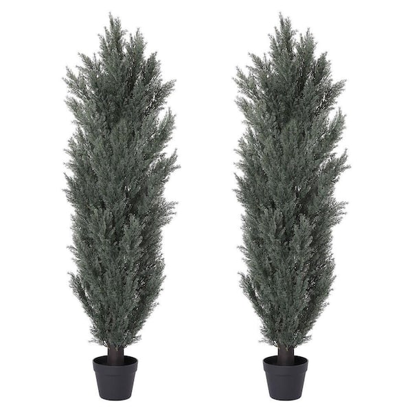 5 ft. Artificial Green Cypress Tree for Indoor and Outdoor Decoration ...