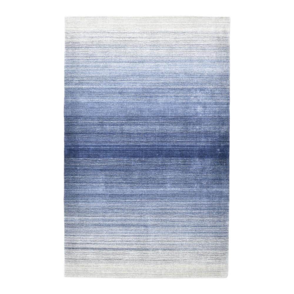 Solo Rugs Rafael Modern Blue 8 ft. x 10 ft. Hand Loomed Area Rug S3372 ...
