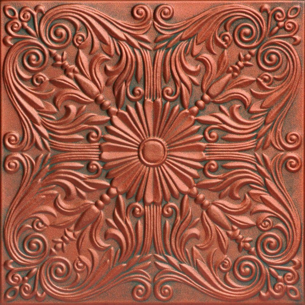 A La Maison Ceilings Spanish Silver Copper Patina 1.6 ft. x 1.6 ft ...