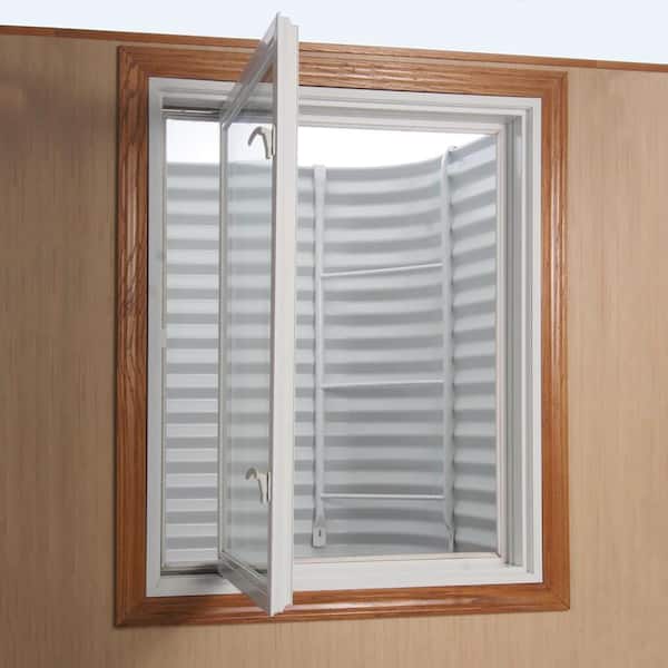 SHAPE PRODUCTS 50 in. W x 36 in. D x 36 in. H White Steel Egress Window ...