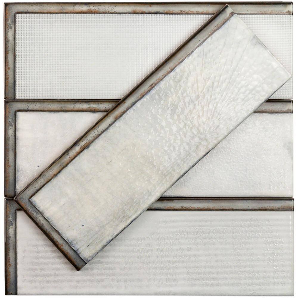 Ivy Hill Tile Piston Industrial White 4 in. x 12 in. Matte Ceramic ...
