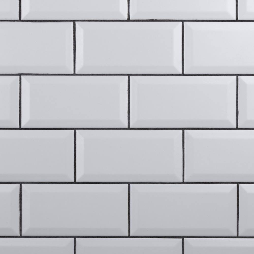 Merola Tile Crown Heights Beveled Matte White 3 in. x 6 in. Ceramic ...